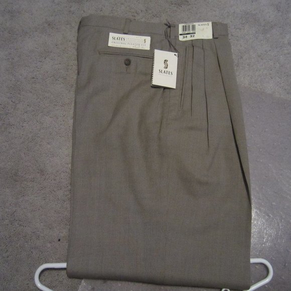 Slates | Pants | Slates Mens Dress Pants Size 34 X 32 Tan New | Poshmark